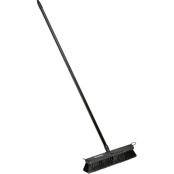 Global Industrial 18in Push Broom W/ Plastic Block & Steel Handle, Fine ...