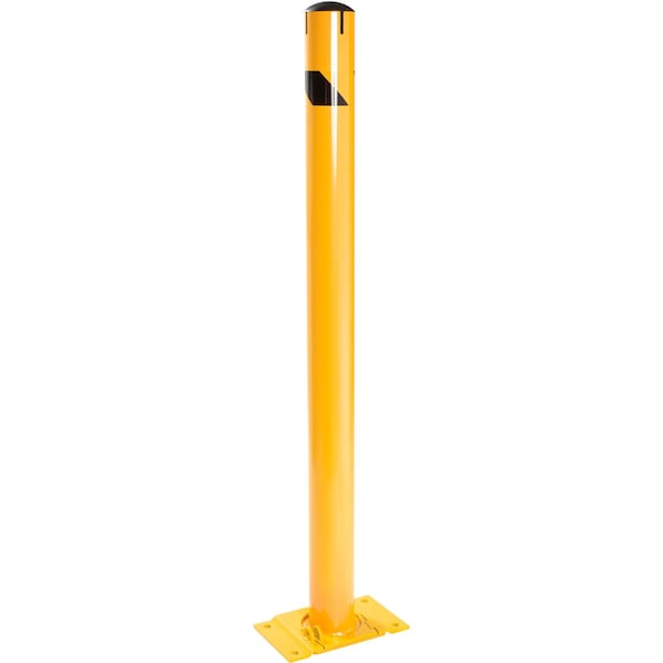 Global Industrial Steel Safety Bollard W/Chain Slots, Removable Base ...