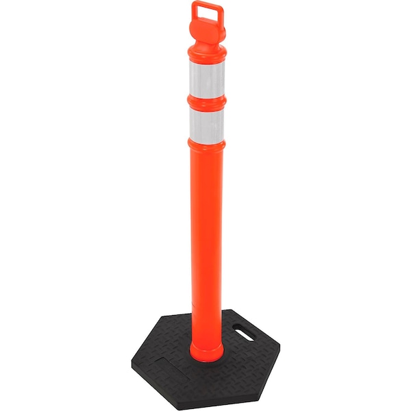 Global Industrial Portable Reflective Delineator Post with Hexagonal ...
