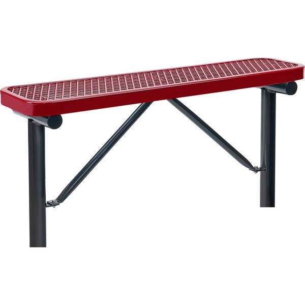 Global Industrial 4ft Outdoor Steel Flat Bench, Expanded Metal, In ...