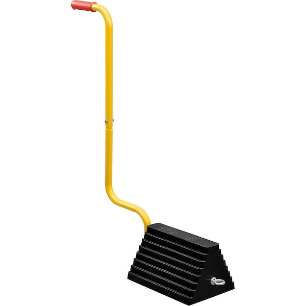Global Industrial Molded Rubber Wheel Chock With Handle 988925 | Zoro
