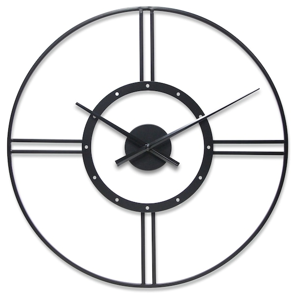 Infinity Instruments Astro - 24" Round Black Metal Frame, Metal Hands ...