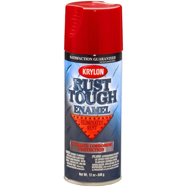 Krylon Rust Tough Enamel Paint, Radiant Red, 12 oz Can, One Coat ...