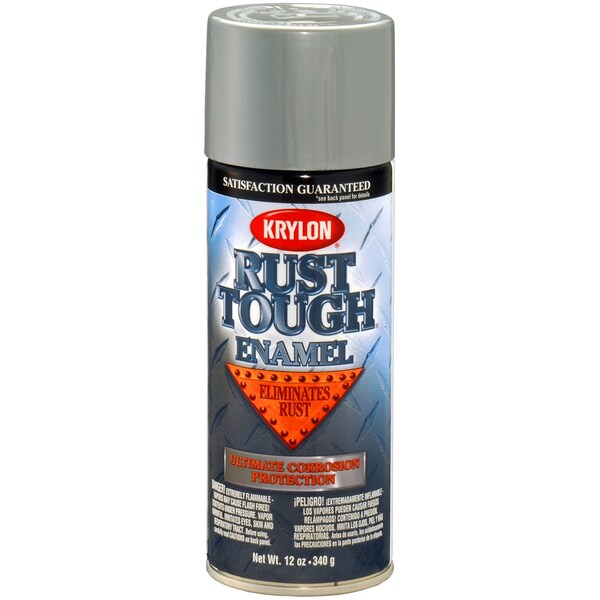 Krylon Rust Tough Enamel Paint, Aluminum, 12 oz Can, One Coat Coverage ...