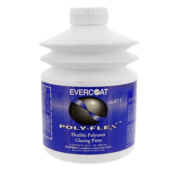 FIBREGLASS EVERCOAT Poly-Flex Flexible Polyester Glazing Putty - 30 oz ...