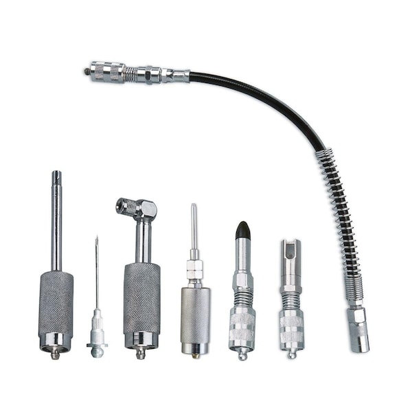 K TOOL INTERNATIONAL Quick Connect Grease Gun Accessory Kit 7 Pc (GAK/7 ...