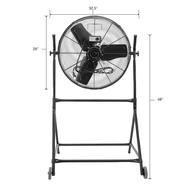Great Neck Rolling Tilt Fan, 24" 24880 | Zoro