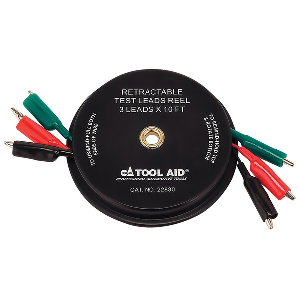S&G Tool Aid Retractable Test Leads Reel - 3 Leads X 10 22830 | Zoro