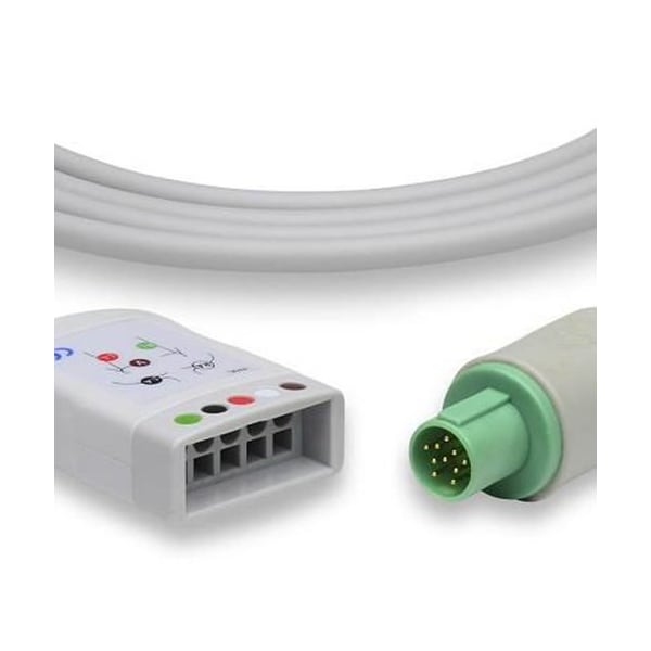 Ilc Replacement for Hellige SCP 851 ECG Trunk Cables Twin PIN Connector ...
