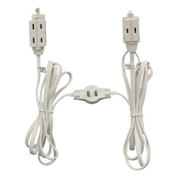 Ge Extension Cord, 16 AWG, 6 Outlets, White, 12 ft 50657 | Zoro