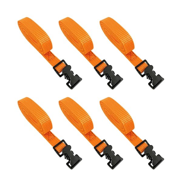 Wrap-It Saw-Tooth Straps - 12-foot (6-Pack) Orange - Lashing Straps ...