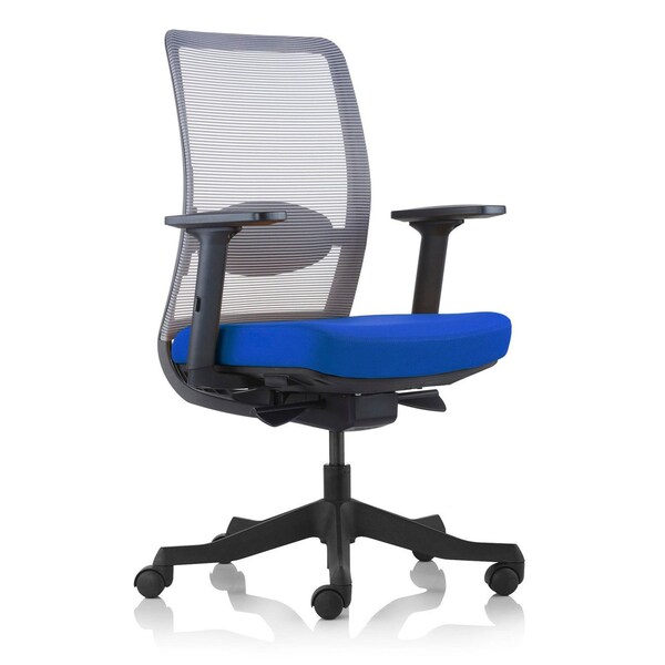 Officesource Agile Collection Gray Mesh Mid Back Task Chair with Black ...