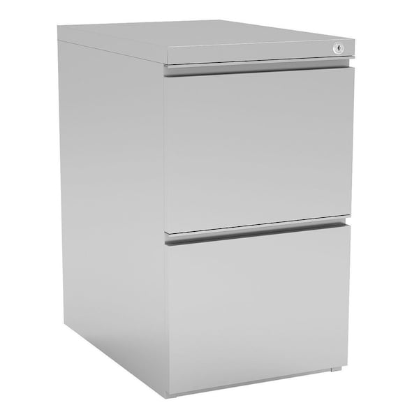 Officesource Metal Pedestals 2 Drawer Metal Dual File Pedestal - 22''D ...