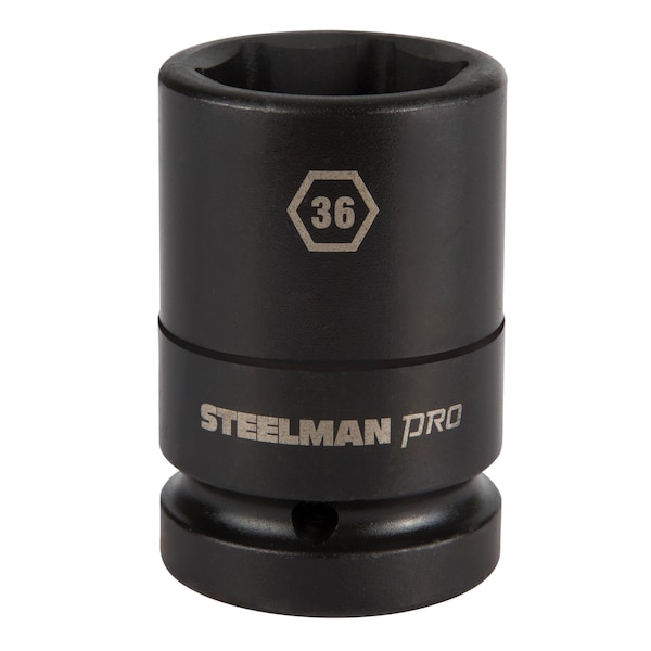 STEELMAN PRO 1" Drive x 36mm 6-Point Thin Wall Deep Impact Socket ...
