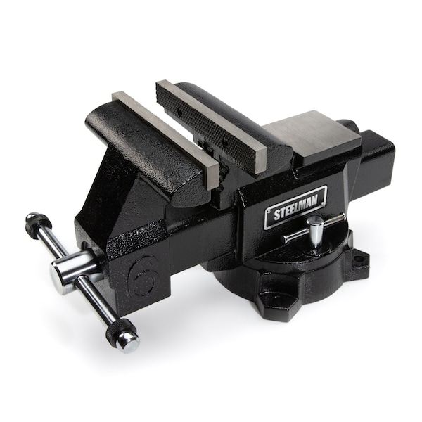 Steelman 6-Inch Swivel Base Bench and Workshop Vise with Built-In Anvil ...
