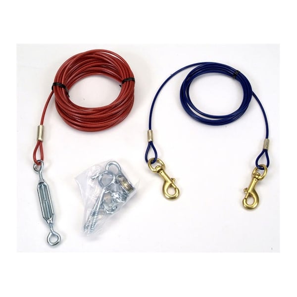 Coastal Pet Titan Aerial Dog Run with Brass Plated Snaps 50 FT 2465-50 ...
