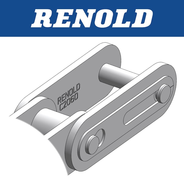 Renold CONNECTING LINK - C2060H, 1-1/2in. PITCH, COTTER PIN SLIP FIT ...