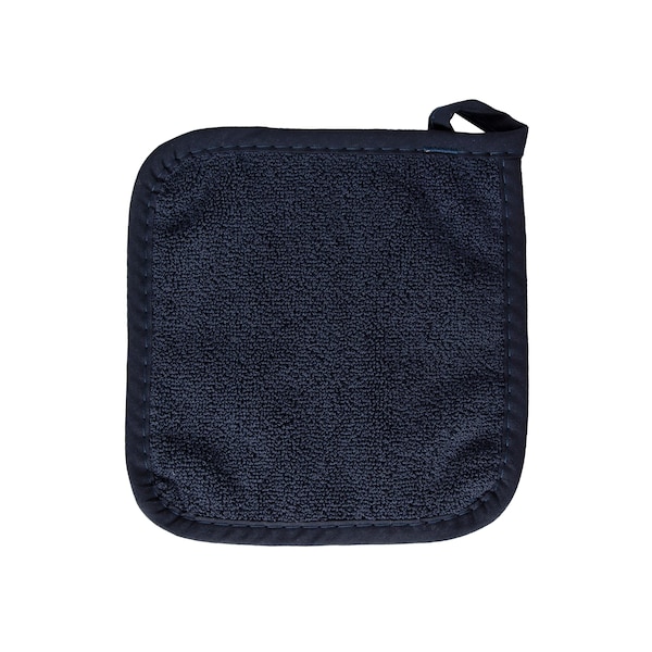 Ritz Classic Solid Pot Holder 100% Cotton Terry Navy Blue, PK12 32507 ...