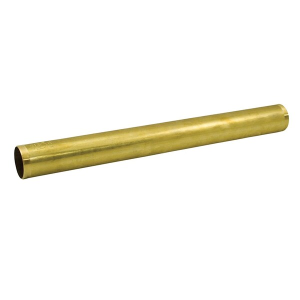 Jones Stephens 1-1/2in. x 12in. Rough Brass Double Threaded Extension ...