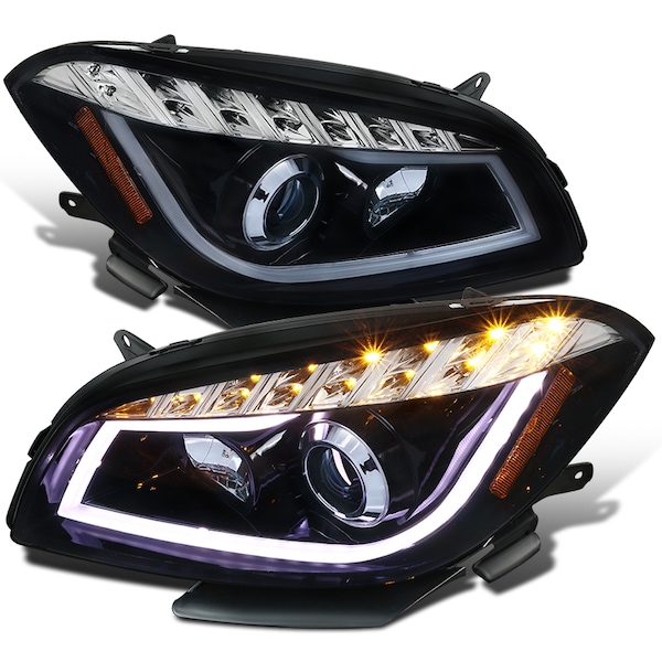 Spec-D Tuning 08-12 Chevrolet Malibu Projector Headlights - Glossy ...