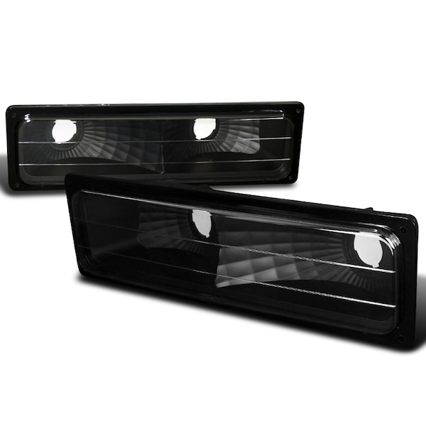 Spec-D Tuning 88-98 Chevrolet C10 Bumper Lights Black LB-C1094JM-RS | Zoro