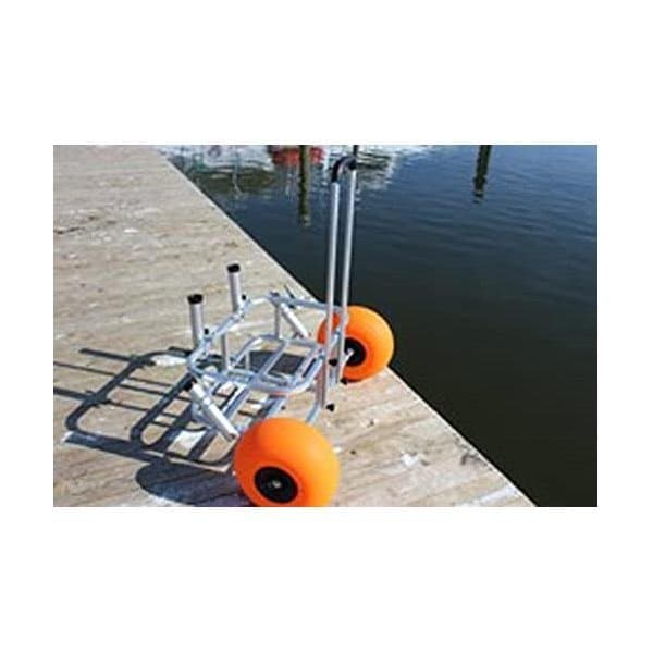 Anglers Fishing Trolley Cart For Pier And Beach WRod Holders Poly ...