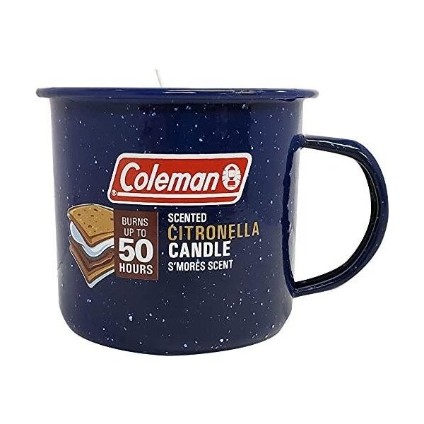 Coleman Retro Logging Tin Mug Scented Citronella Candle, Smores Scent ...