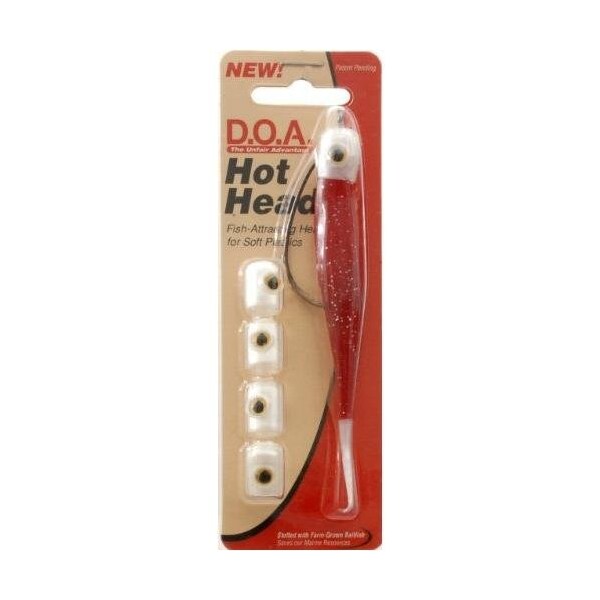 Doa Hot Head, Pearl, Single Hook, 5 Per Pack, Includes And Hook, 5PK ...