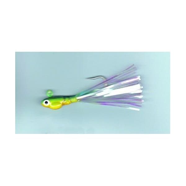 Dons Jigs Glass Minnow Jig 38 Oz, Glitter TailBumble Yellow Head GMG ...