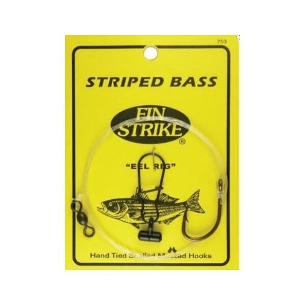 Fin Strike Striped Bass Rigs Special Live Eel WSwivel Sinker Slide 753 ...