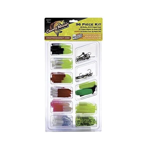 Leland Crappie Magnet Kit, 96 Pieces, 6 Crappie Magnet Jigheads 8 ...