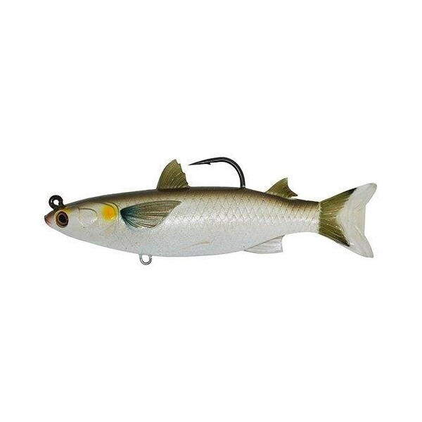 Livetarget Mullet Swimbait, 5 12, 90 Hook, 1 12 Oz, Silver, Medium Slow ...