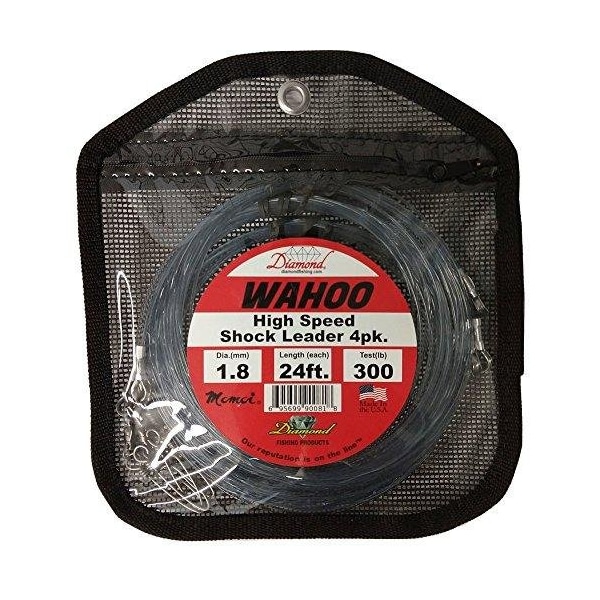 Momoi Wahoo High Speed Shock Leader 4Pk 300Lb 24Ft Smoke Blue, 4PK ...