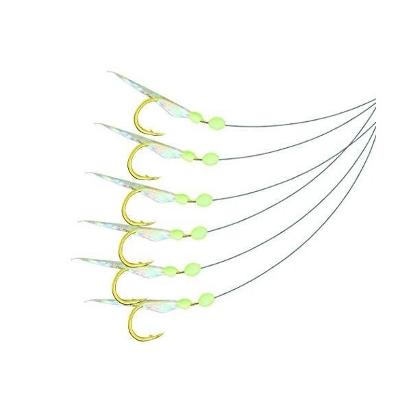 Mustad Ultrapoint Fluorocarbon Sabiki Rig, Hage Aurora Style, Size 6 ...
