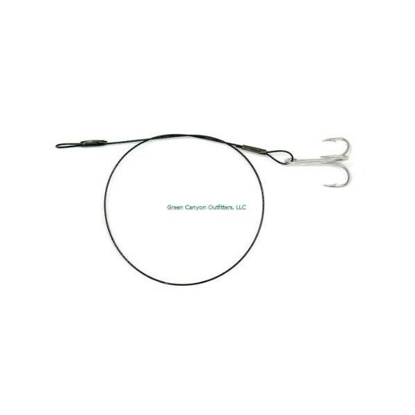 Sea Striker Finger Mullet Rig 2 Treble Hook, 3 Coated Wire Leaders FMR ...