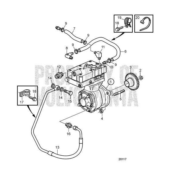 Volvo Penta Air Compressor V2 21353457 | Zoro