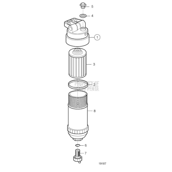 Volvo Penta Fuel Filter Insert 21408351 20549350 | Zoro