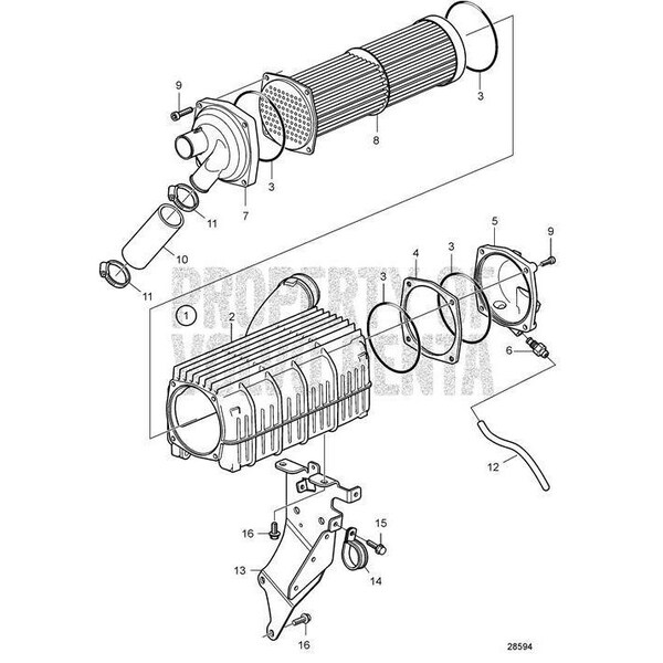 Volvo Penta Charge Air Cooler V2 21951171 | Zoro