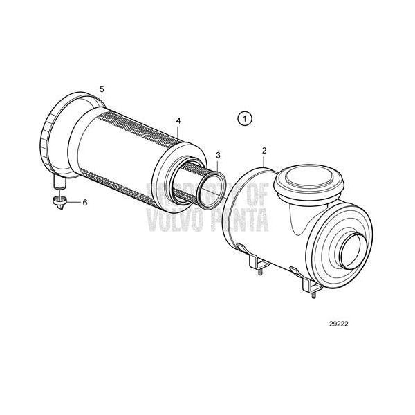 Volvo Penta Air CleanerV2 22222434 | Zoro