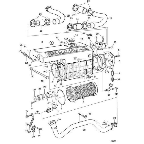 Volvo Penta Coolant PipeV2 3829733 | Zoro