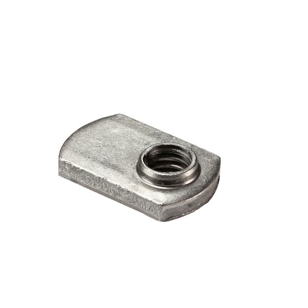 Zoro Select Tab Weld Nut, 5/16"-18, Steel, 0.655 in Wd, 0.999 in Lg, 0. ...