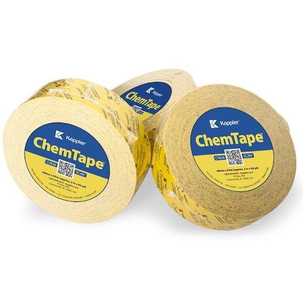 Kappler ChemTape, Chemical-Resistant Tape, 2 in x 60 yd, Yellow, 24PK ...
