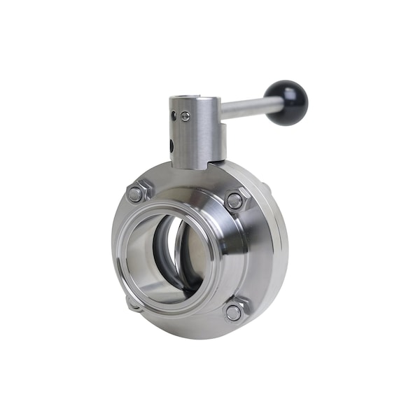 Wayland 4in CLAMP BUTTERFLY VALVE 4-POSITION PULL HANDLE - VITON -316L ...