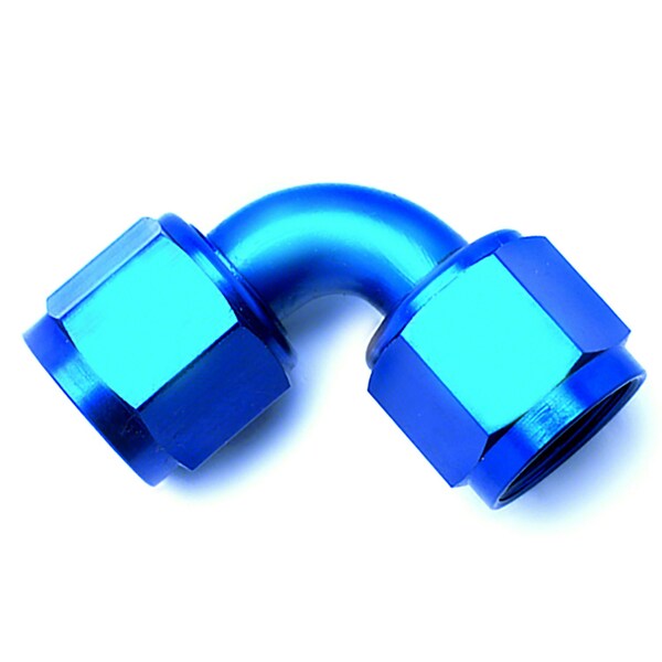 Speedfx FITTINGS, -8AN 90 BLU SWIVEL COUPLER 560890 | Zoro