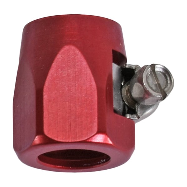Speedfx FITTINGS -6AN Hose Socket With Clamp; Red; Anodized Aluminum ...