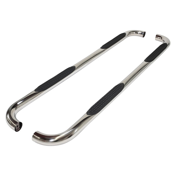 Trailfx A0055S; Step Nerf Bar; With Step Pads 3 Inch Round Bent 90 ...
