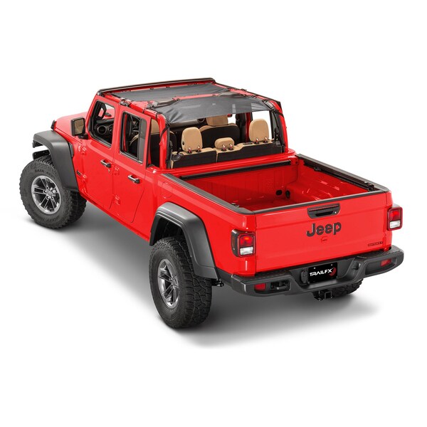 Trailfx MBT007; Soft Top; Mesh; Black; Secures To Windshield And Roll ...