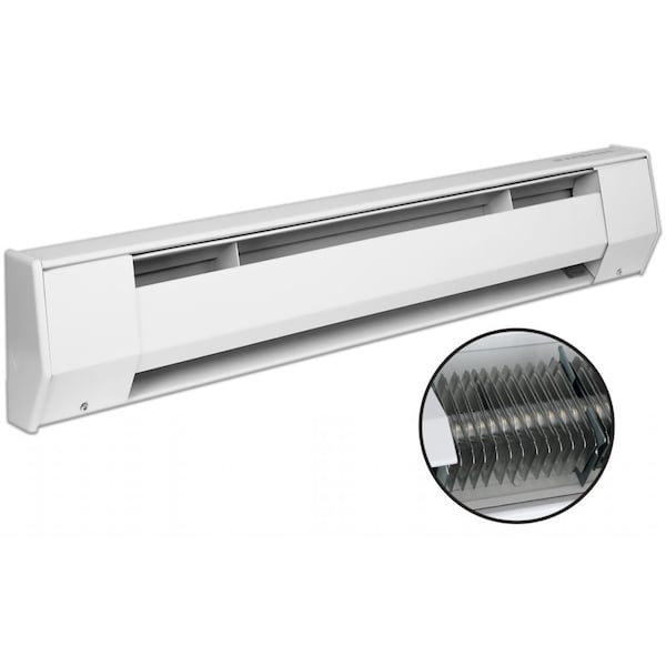 King Electric CB Baseboard Heater 8' 240V 1500W White 8CB2415BW | Zoro