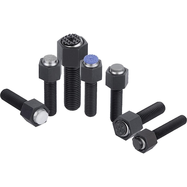 Kipp Self-Aligning Pads With O-Ring, Form:O Carbon Steel ...