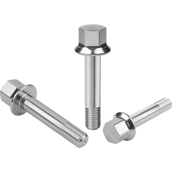 Kipp M16 Flange Bolt, Polished Stainless Steel, 76 mm L K1327.16X55 | Zoro